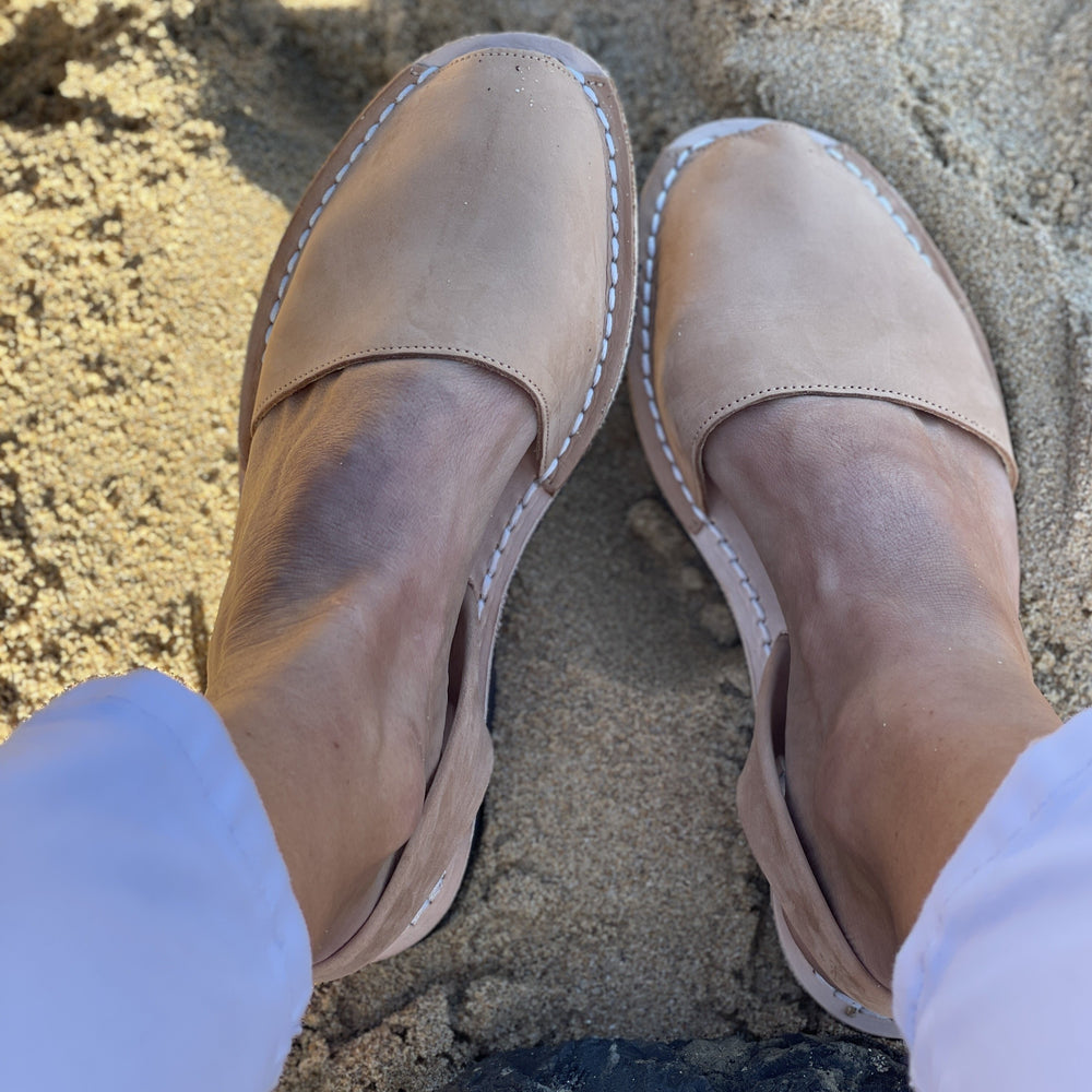 Tan Nubuck Leather Sandals – Palmaira Sandals Australia