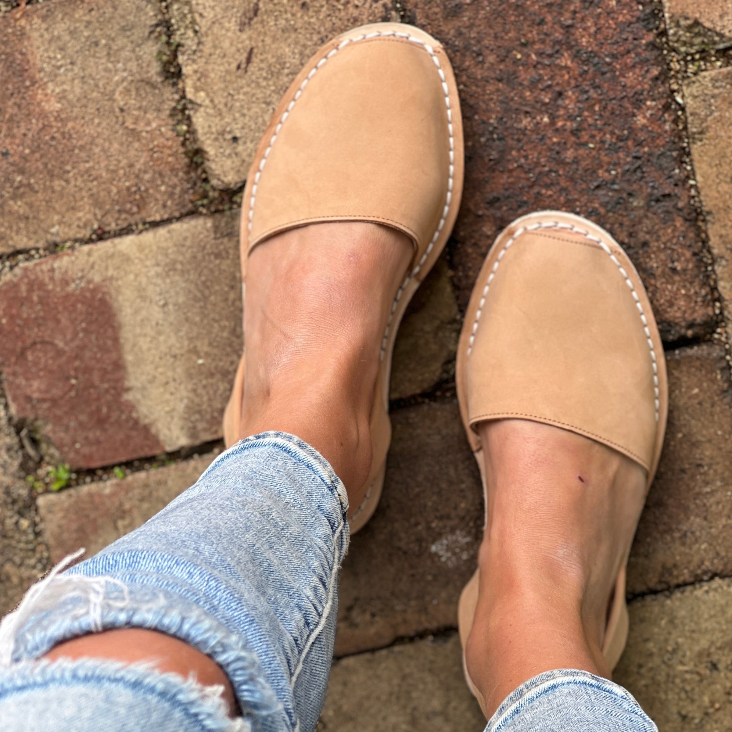 Tan Nubuck Leather Sandals – Palmaira Sandals Australia